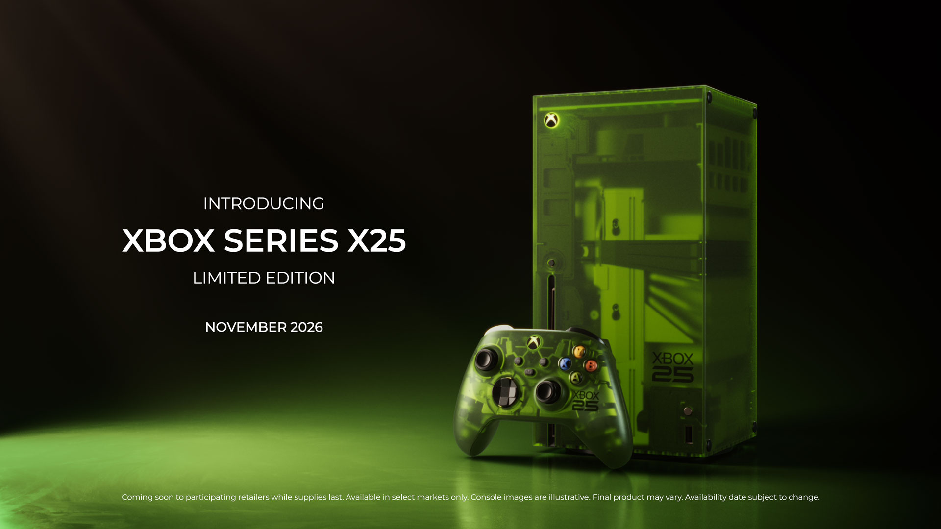 New Translucent Green XBOX 25th Anniversary Console and Controller ...